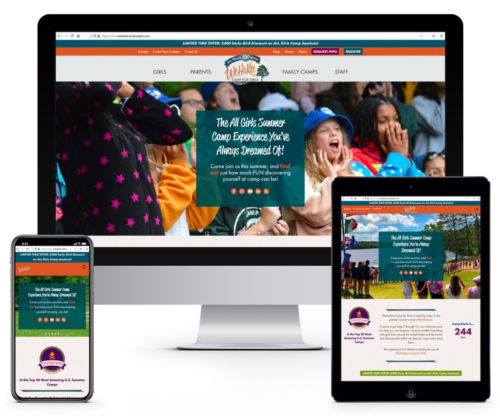 Custom Websites Built for Summer Camps by The BLÜ Group
