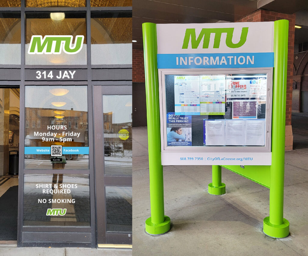 Outdoor Signage, Banners, Flyers & More for MTU - La Crosse Bus